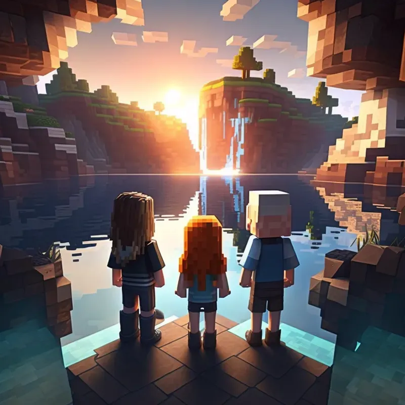 Immersive Minecraft Landscapes Midjourney Prompt | PromptBase