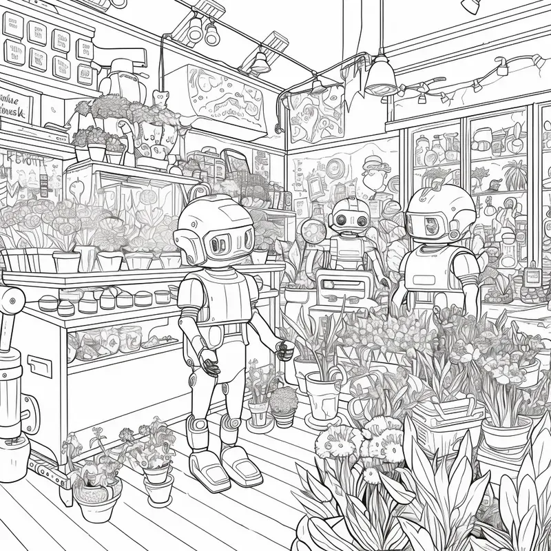 Cartoon Coloring Detailed Scenes Midjourney Prompt | PromptBase