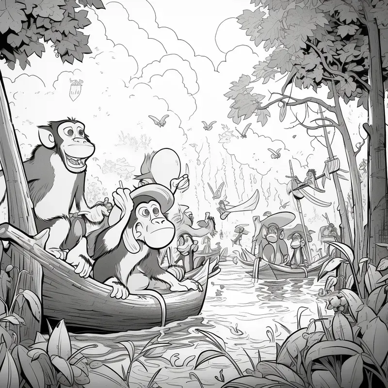 Cartoon Coloring Detailed Scenes Midjourney Prompt | PromptBase