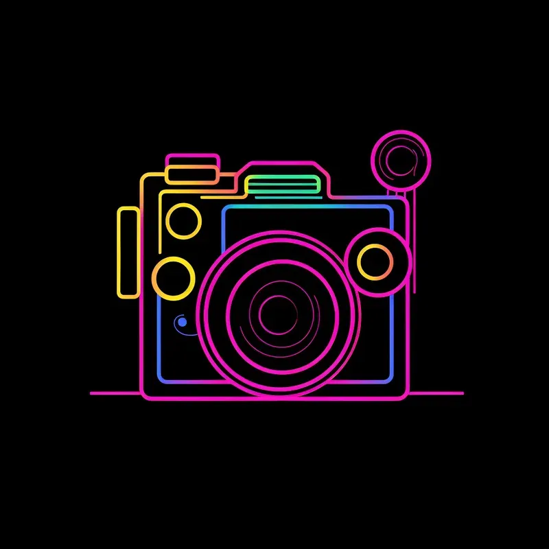 Neon 2D Icons Midjourney Prompt | PromptBase