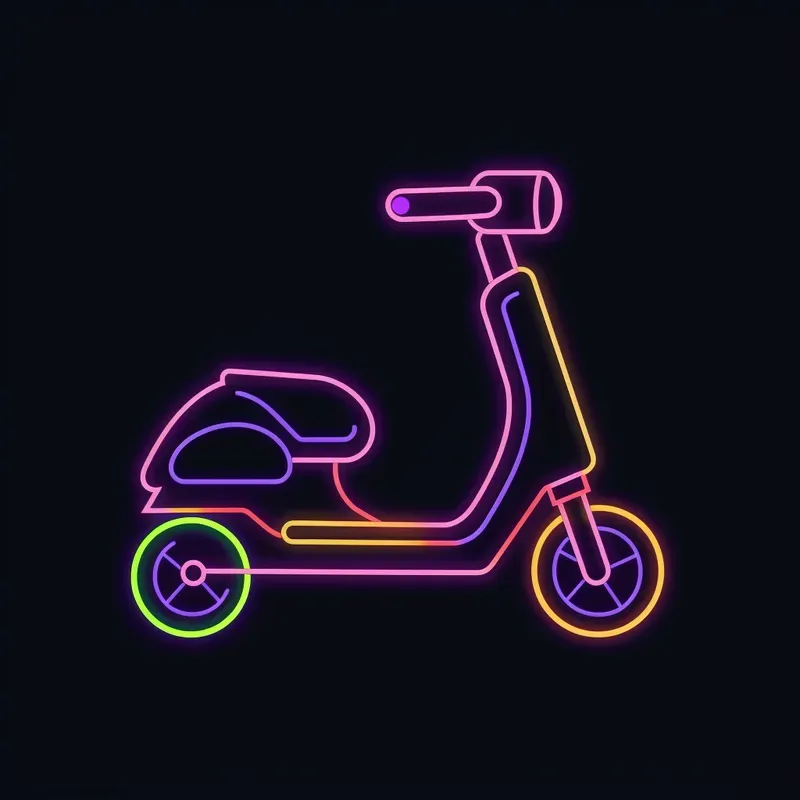 Neon 2D Icons Midjourney Prompt | PromptBase