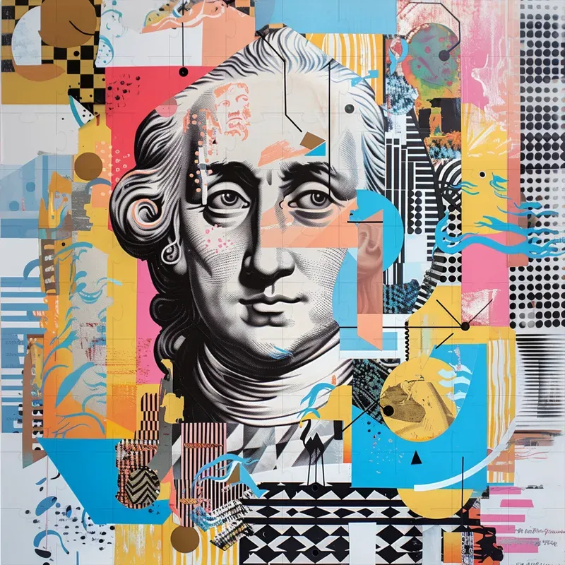 Bold Pop Art Collage Portrait Designs Midjourney Prompt | PromptBase