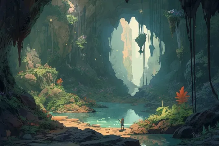 Ghibli Style Nature Illustrations Midjourney Prompt | PromptBase