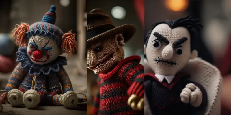 Knitted Horror Characters Midjourney Prompt | PromptBase