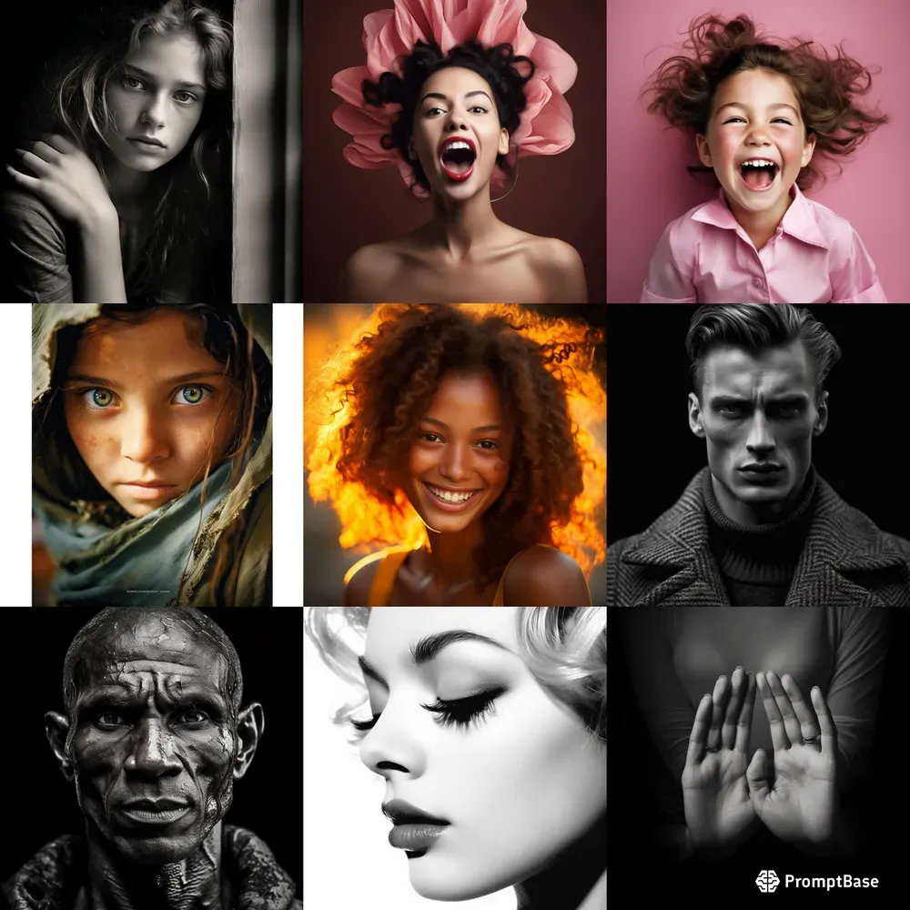 Emotive Portraits Human Expressions Midjourney Prompt | PromptBase