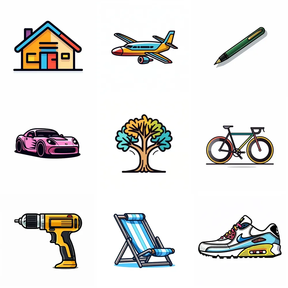 Minimalist Icons Midjourney Prompt | PromptBase