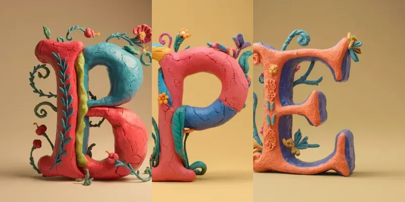 Whimsical Clay Letter Generator App | PromptBase
