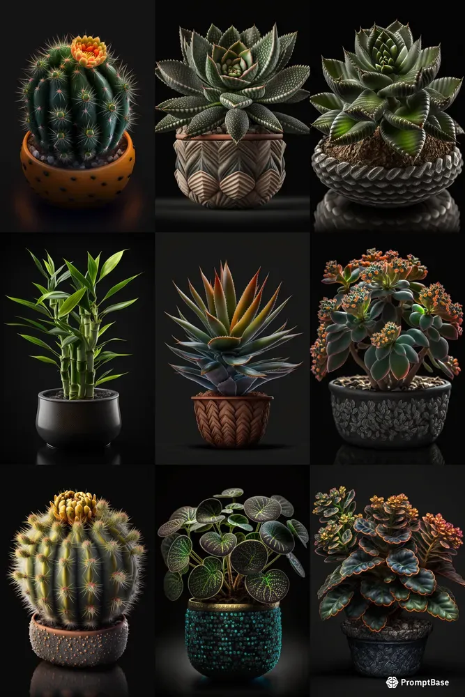 Plants Pots Portraits Midjourney Prompt | PromptBase