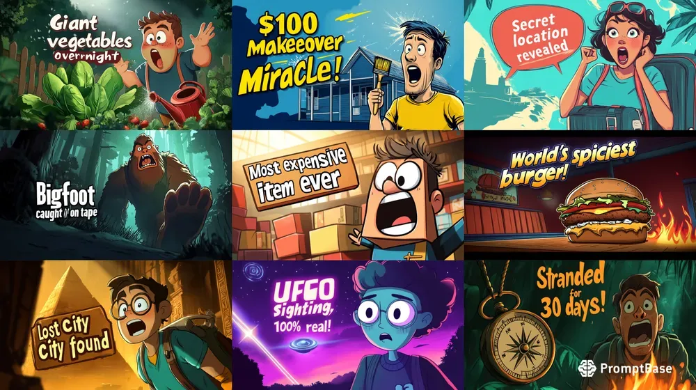 YouTube Animated Thumbnails Generator Midjourney Prompt | PromptBase