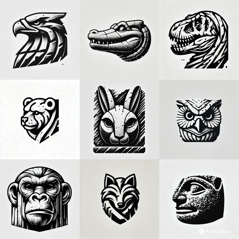 Ancient Primitive Logo Designs DALL·E Prompt | PromptBase