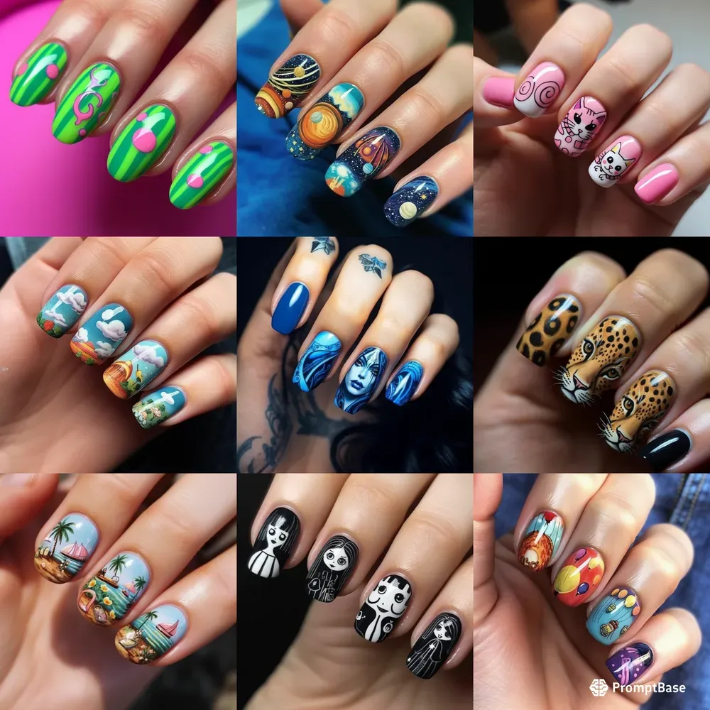 Creative Nail Designs Midjourney Prompt