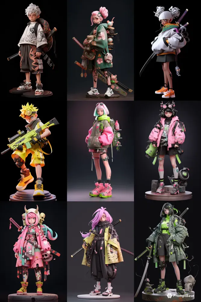 3D Japanese Anime Game Character Designs Midjourney Prompt | PromptBase
