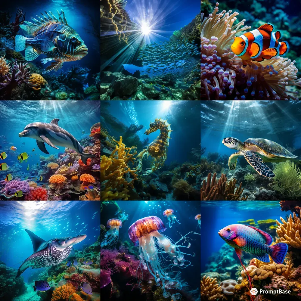 HDr Underwater Fish Photographs Midjourney Prompt | PromptBase
