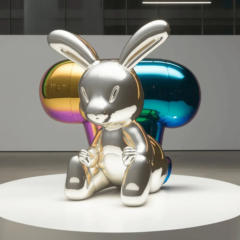 Reflective Balloon Sculptures Midjourney Prompt | PromptBase