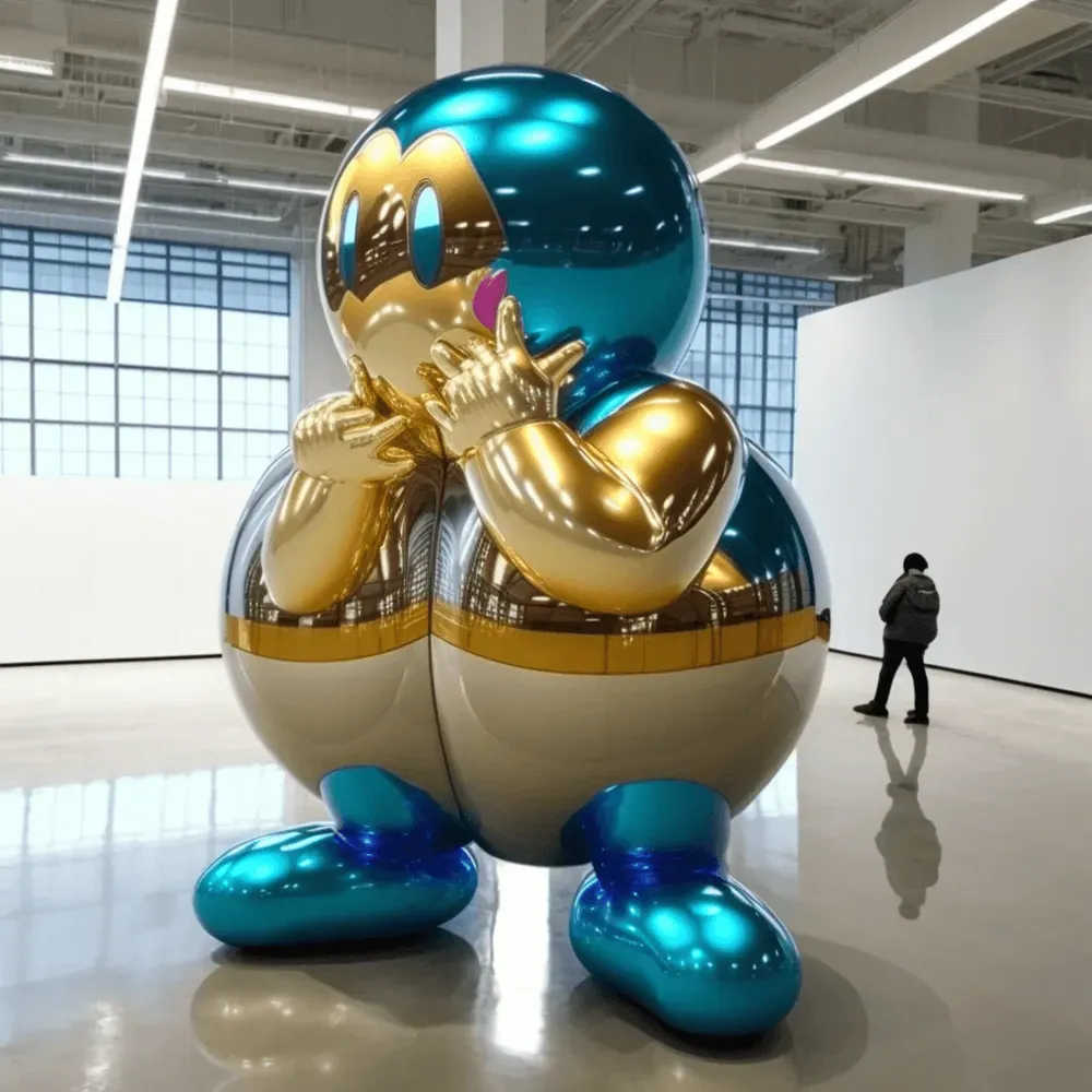 Reflective Balloon Sculptures Midjourney Prompt | PromptBase