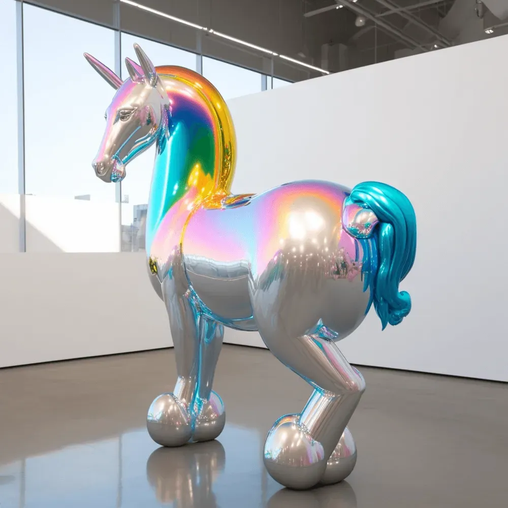 Reflective Balloon Sculptures Midjourney Prompt | PromptBase