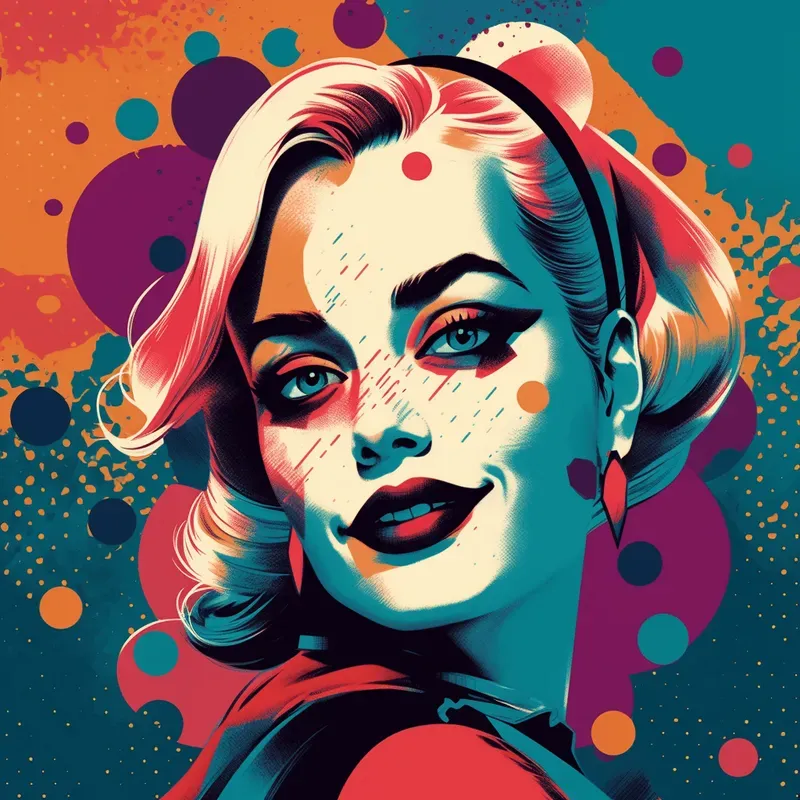 Retro Halftone Portraits Midjourney Prompt | PromptBase