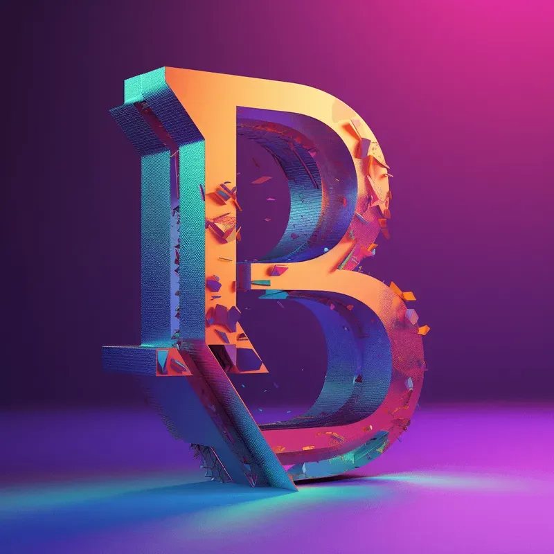 Bold Neon 3D Letters Midjourney Prompt | PromptBase