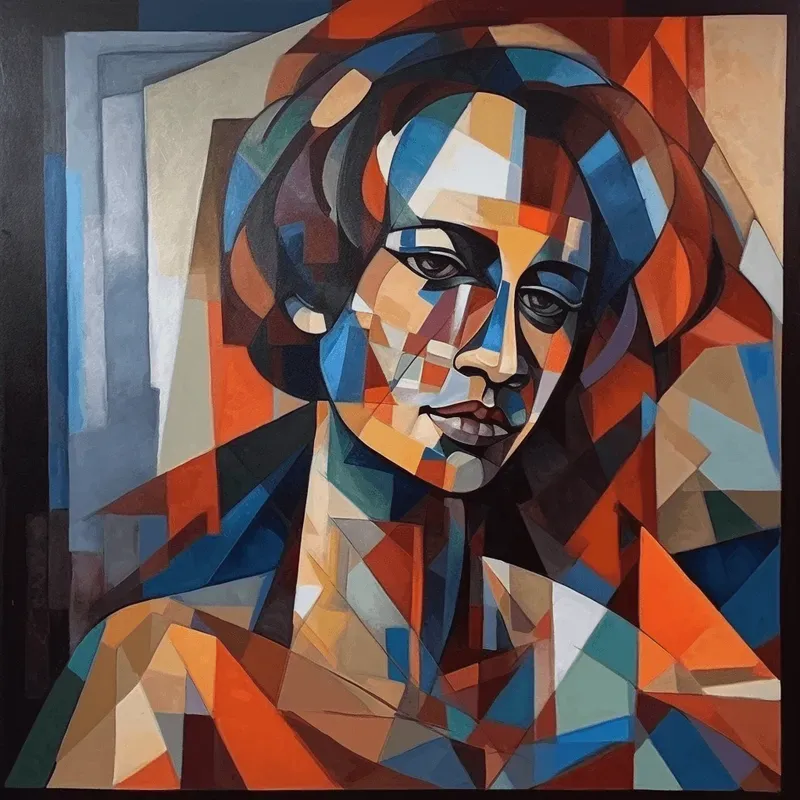 Cubist Portrait Paintings Midjourney Prompt | PromptBase