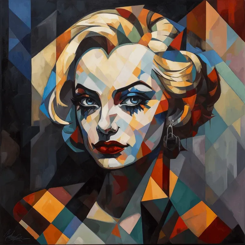 Cubist Portrait Paintings Midjourney Prompt | PromptBase