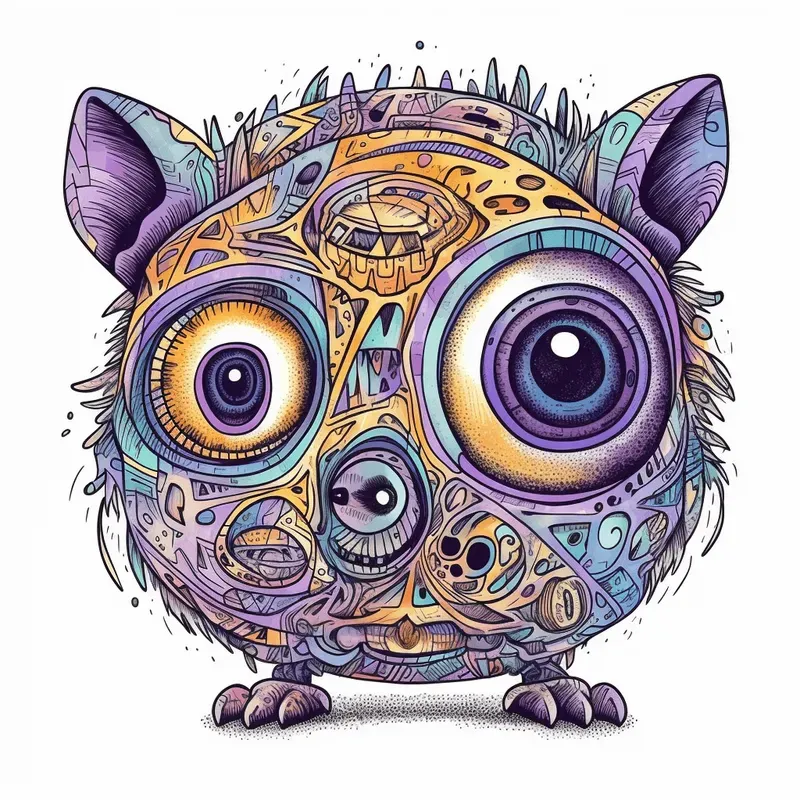 Captivating Doodle Characters Midjourney Prompt | PromptBase