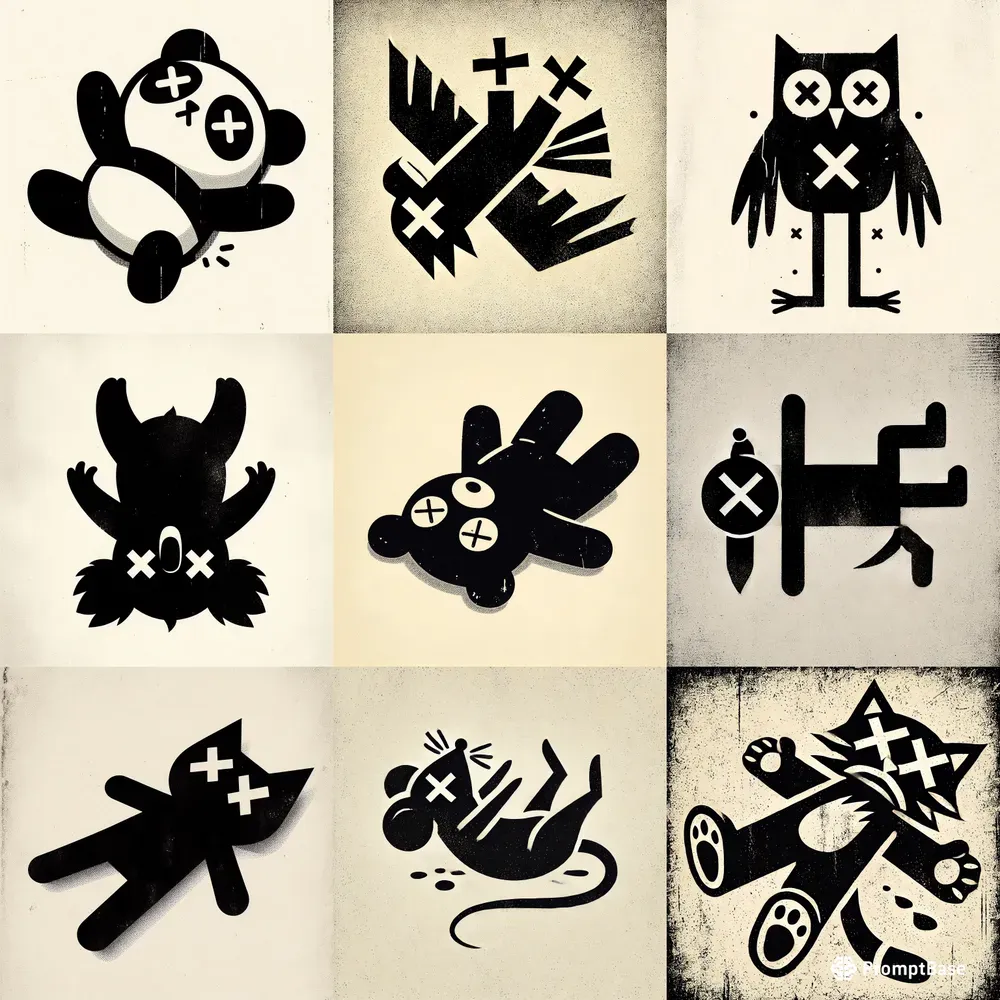 Lifeless Animal Logo Tshirt Design DALL·E Prompt | PromptBase