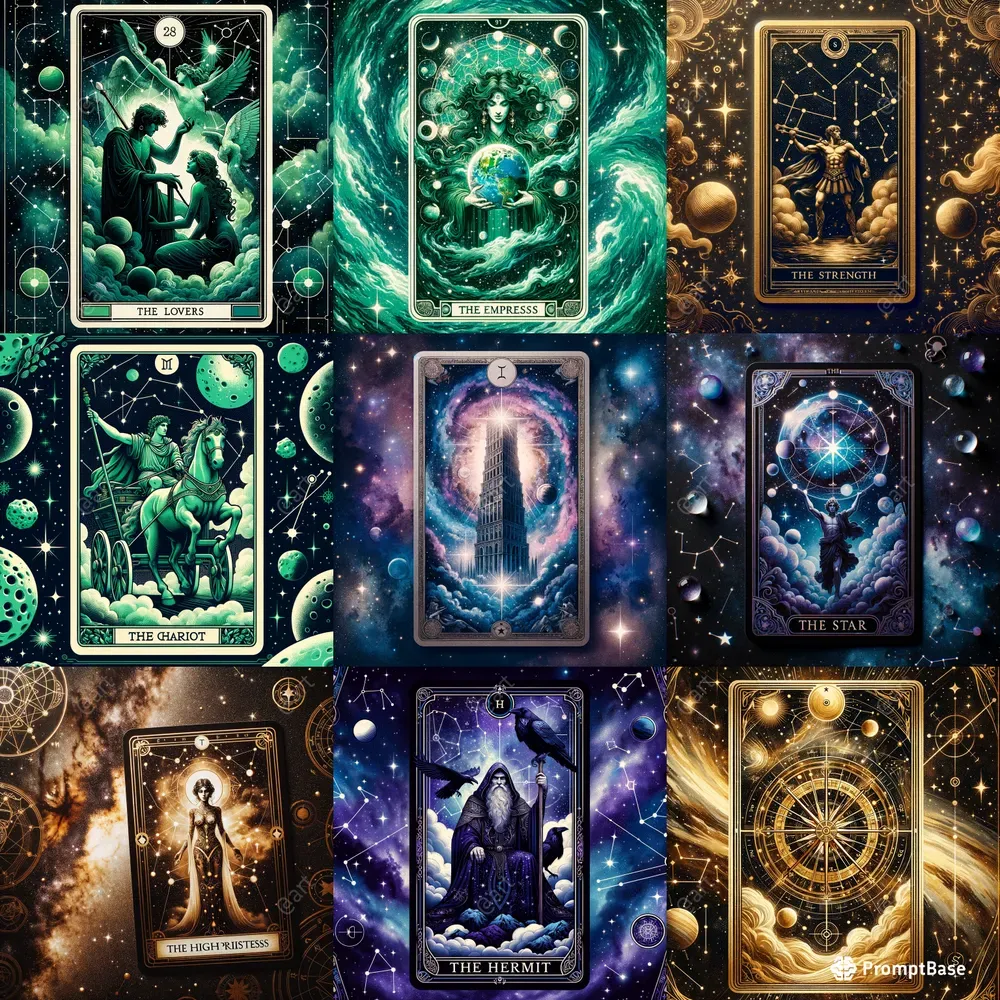 Cosmic Mythology Tarot Decks DALL·E Prompt | PromptBase