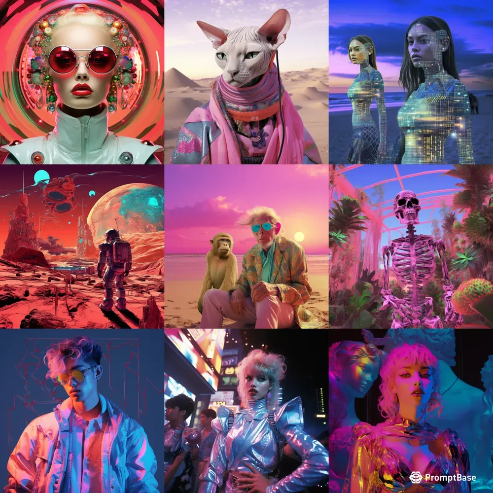 Psychedelic Vaporwaves Midjourney Prompt | PromptBase