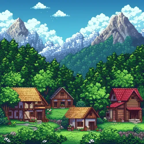 2d Pixel Art Game Background Generator App | PromptBase