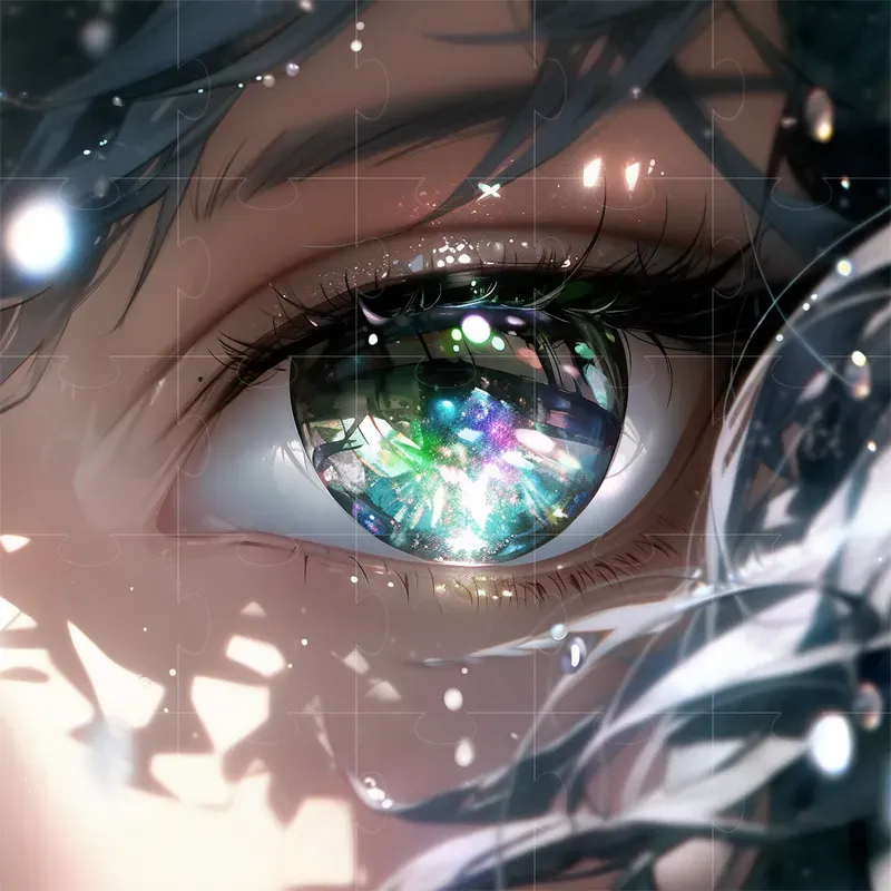 Vibrant Realistic Anime Eyes Midjourney Prompt | PromptBase