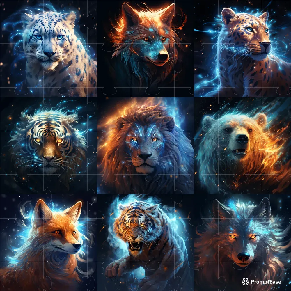 Beautiful Cosmic Animal Portraits Midjourney Prompt | PromptBase