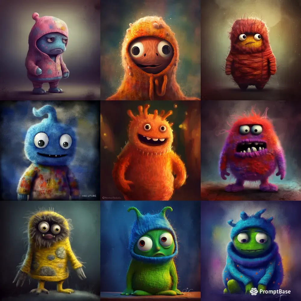 Mumble Monsters Midjourney Prompt | PromptBase
