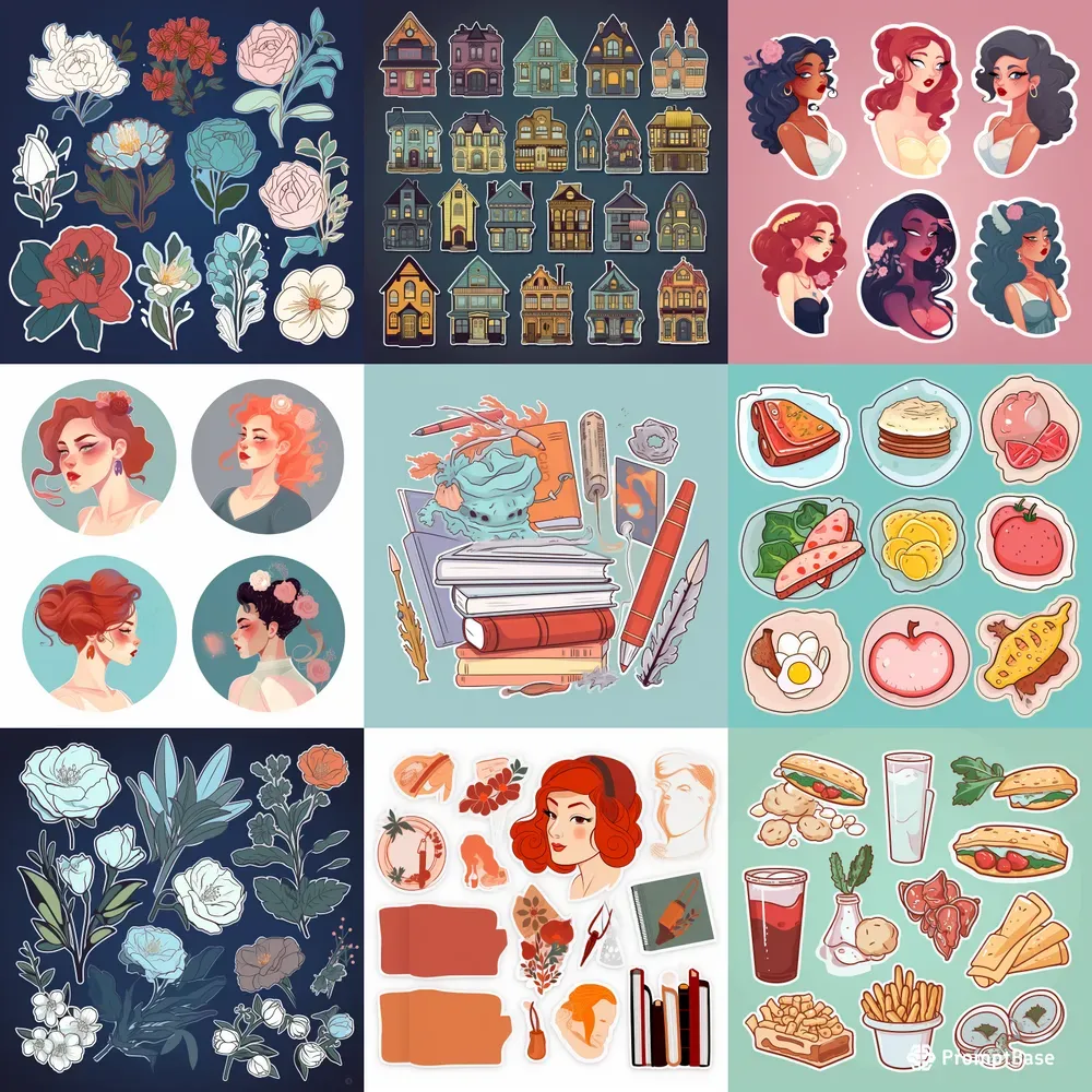 Delicate Sticker Packs Midjourney Prompt | PromptBase