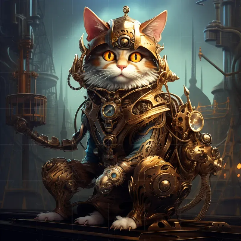 Realistic Steampunk Animal Illustrations Midjourney Prompt | PromptBase