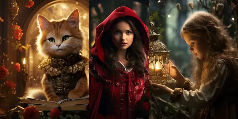 Cinematic Animated Fairy Tale Characters Midjourney Prompt | PromptBase