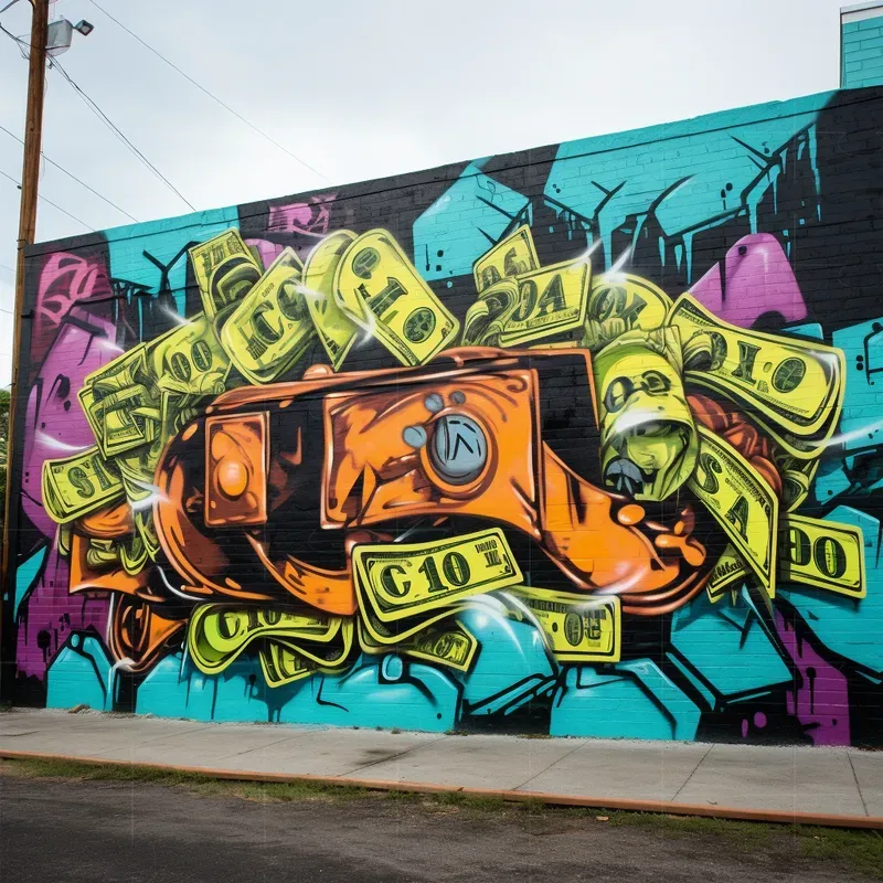 Simple Street Art Graffitis Midjourney Prompt | PromptBase