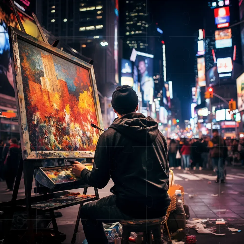 Realistic Animated City Nightlife Scenes Midjourney Prompt | PromptBase