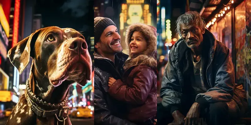 Realistic Animated City Nightlife Scenes Midjourney Prompt | PromptBase