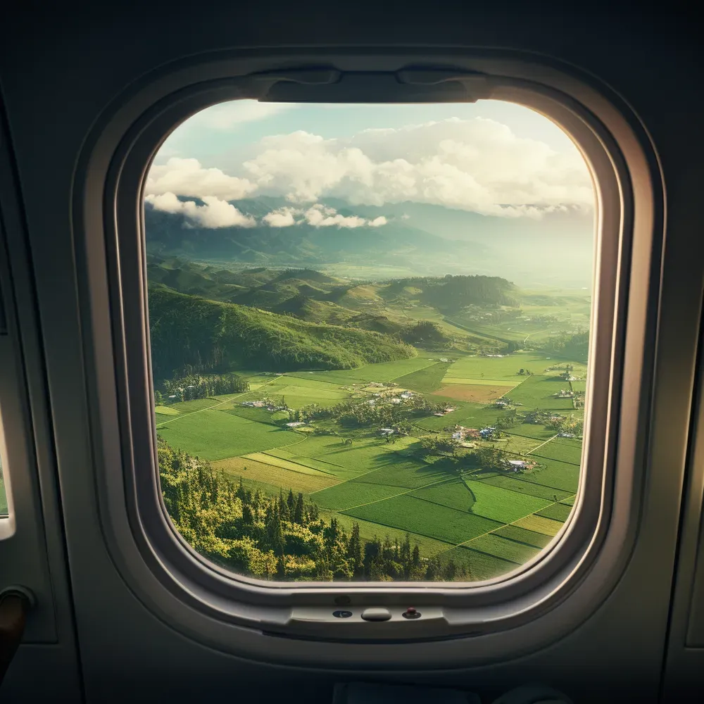 Airplane Window Photography Midjourney Prompt | PromptBase