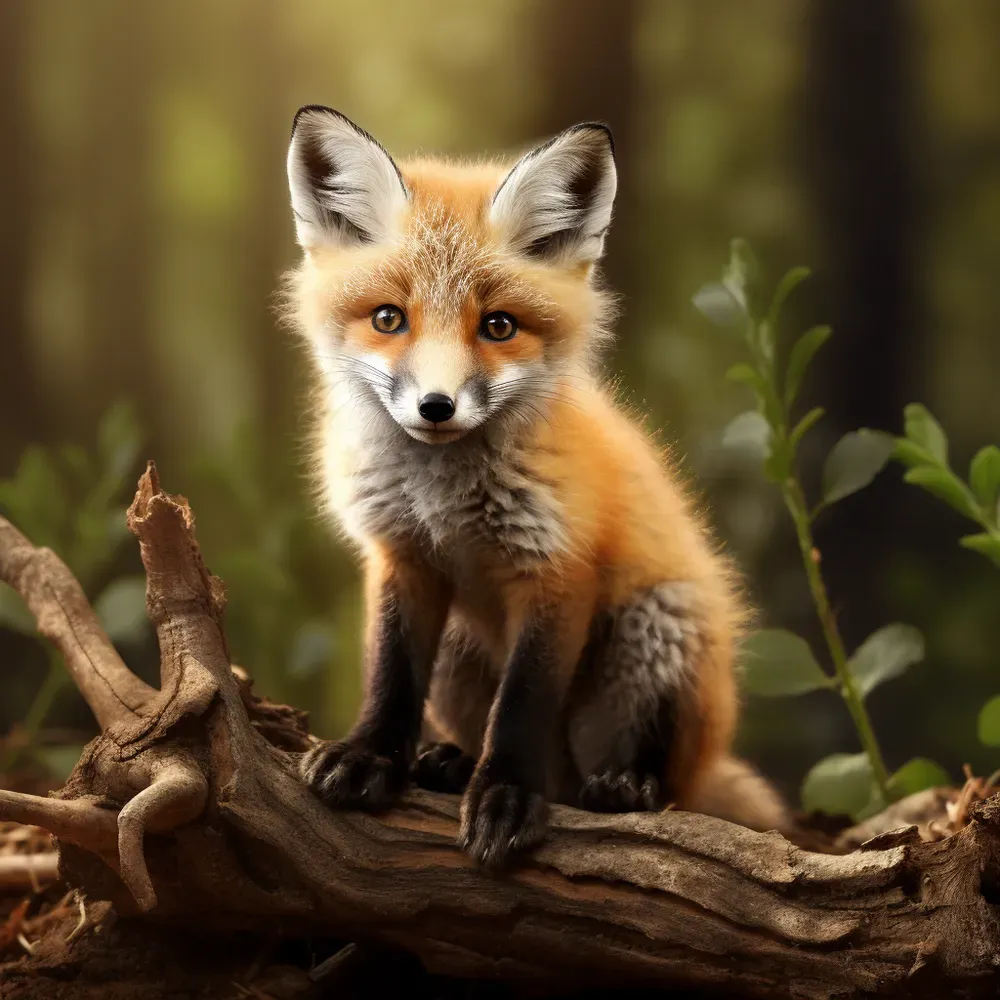 Realistic Baby Animal In Natural Habitat Midjourney Prompt | PromptBase