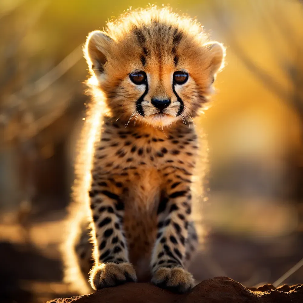 Realistic Baby Animal In Natural Habitat Midjourney Prompt | PromptBase