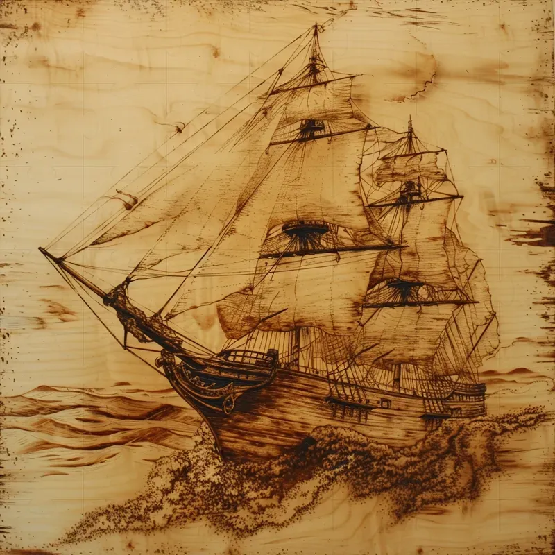 Wood Burning Pyrography Artwork Midjourney Prompt | PromptBase