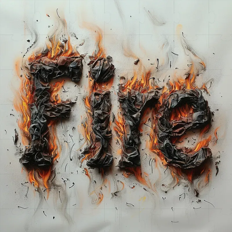 Words On Fire Midjourney Prompt | PromptBase