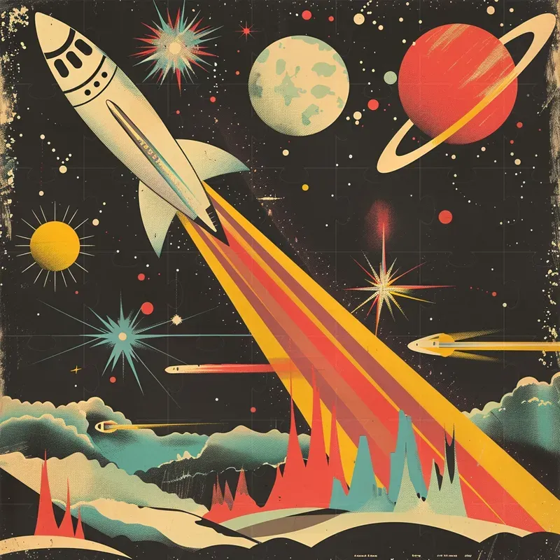 Old Vintage 1950s Retro Poster Midjourney Prompt | PromptBase