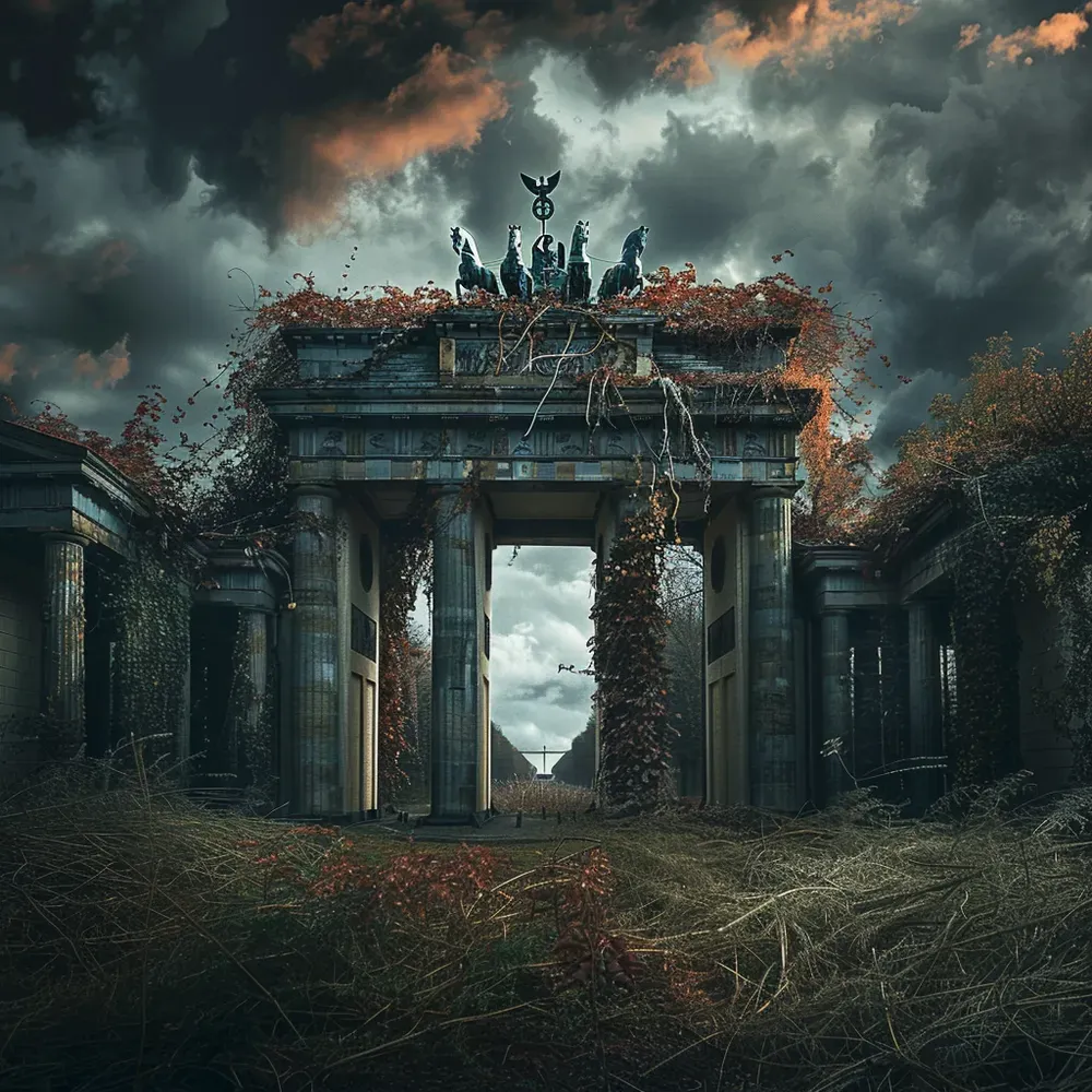 Post-apocalyptic Overgrown Landmarks Midjourney Prompt | PromptBase