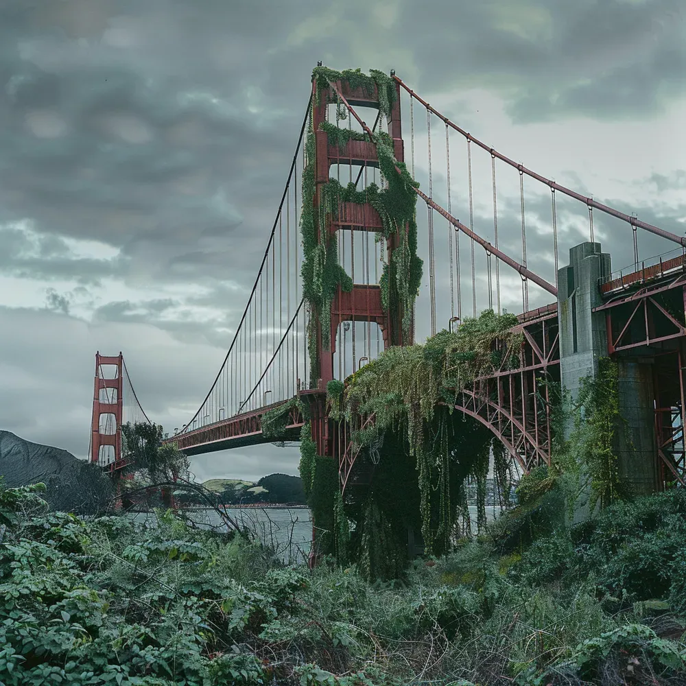 Post-apocalyptic Overgrown Landmarks Midjourney Prompt | PromptBase