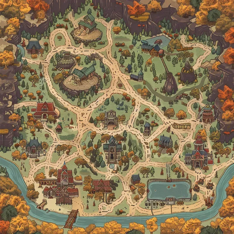 Awesome Indie Games Mini Maps Midjourney Prompt | PromptBase