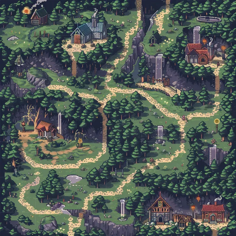 Awesome Indie Games Mini Maps Midjourney Prompt | PromptBase