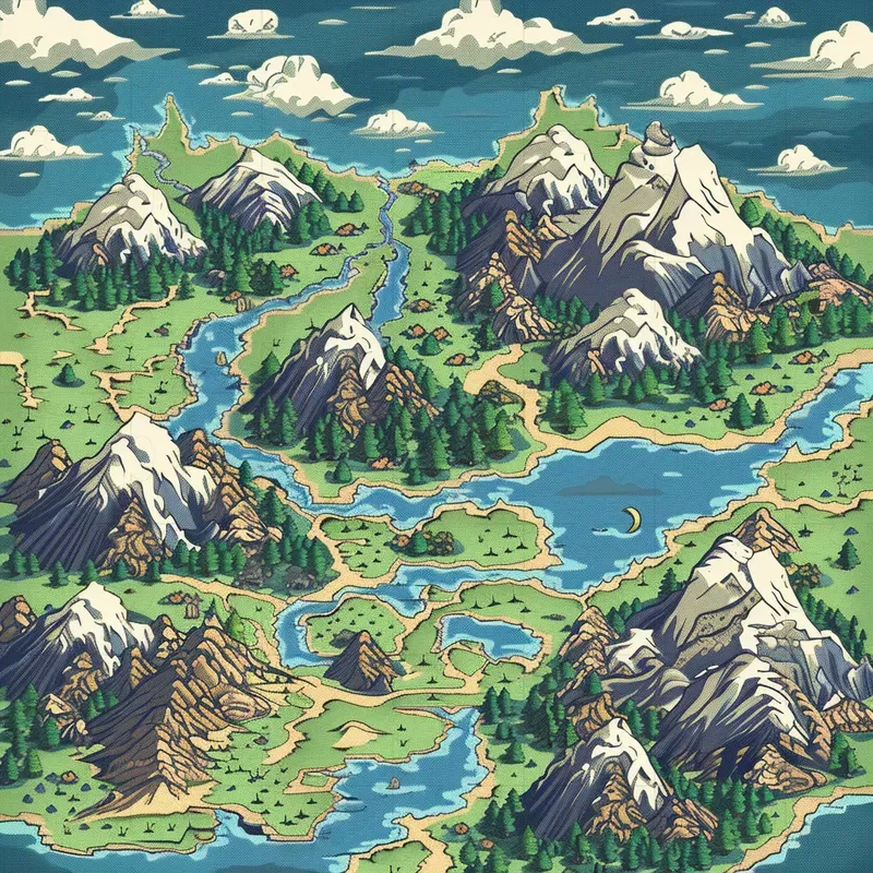 Awesome Indie Games Mini Maps Midjourney Prompt | PromptBase