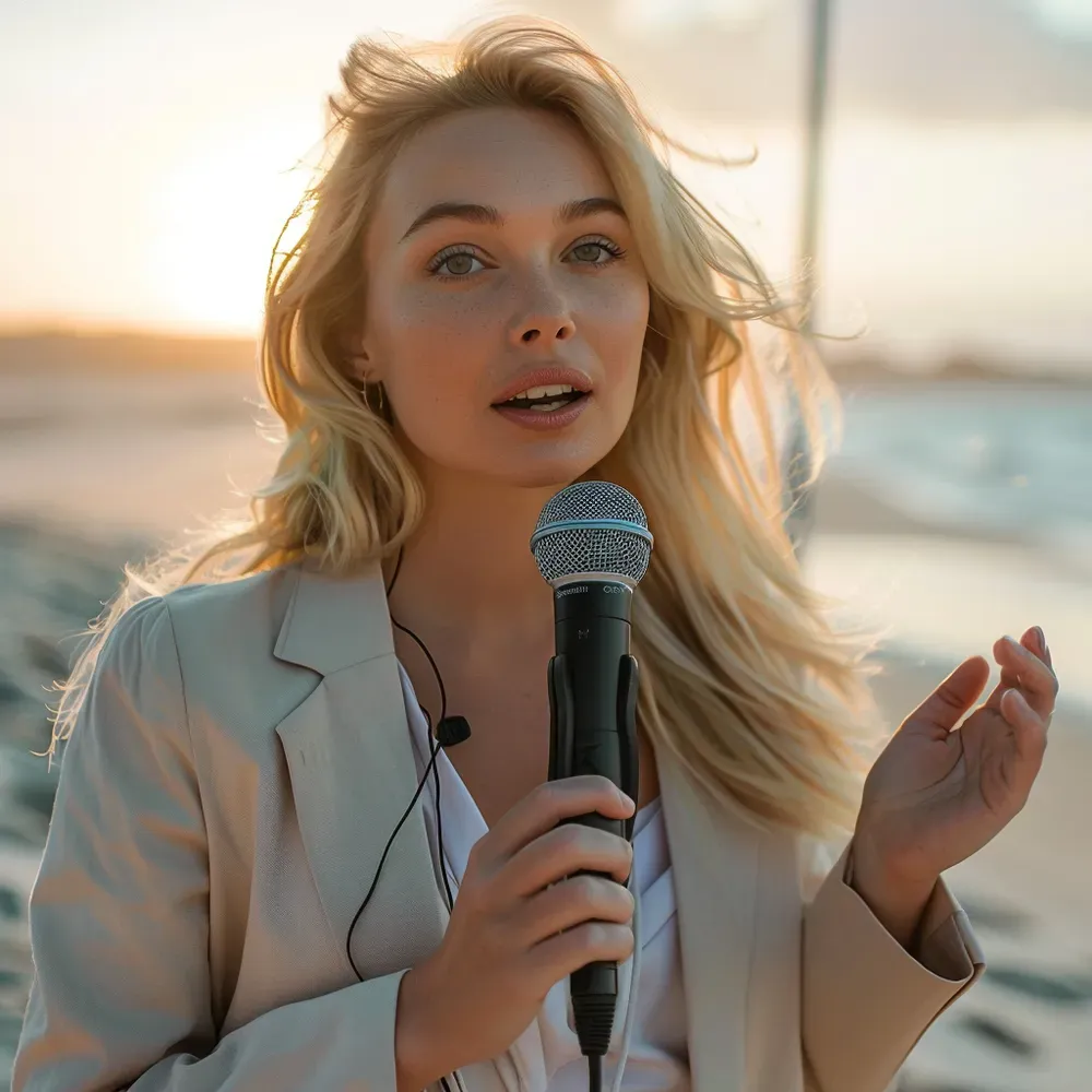 Realistic Moderator Stock Photography Midjourney Prompt | PromptBase